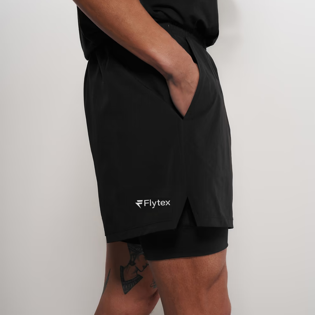 2-in-1 Shorts with Built-in Compression – FLYTEX USA